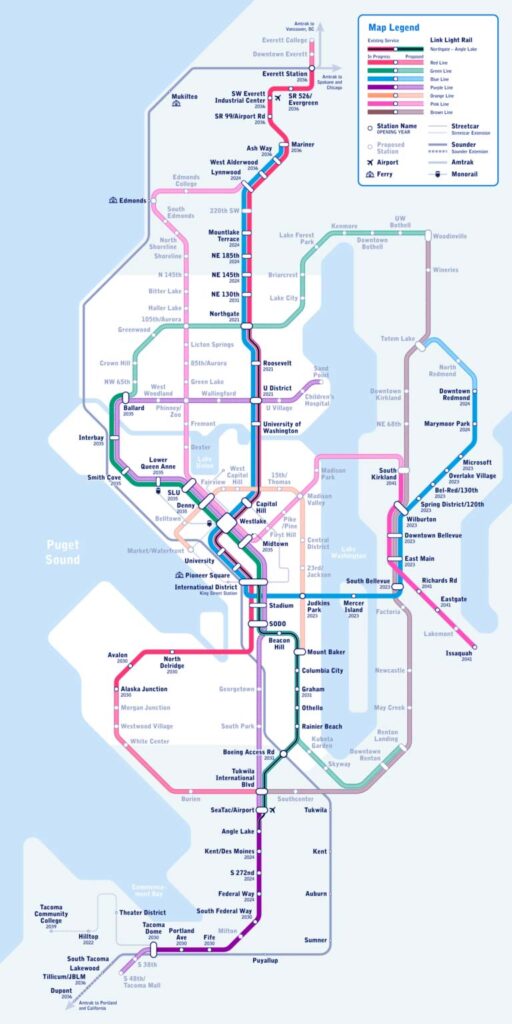 Seattle Link Light Rail: Complete Guide, Map & Travel Tips. - Transit Guide